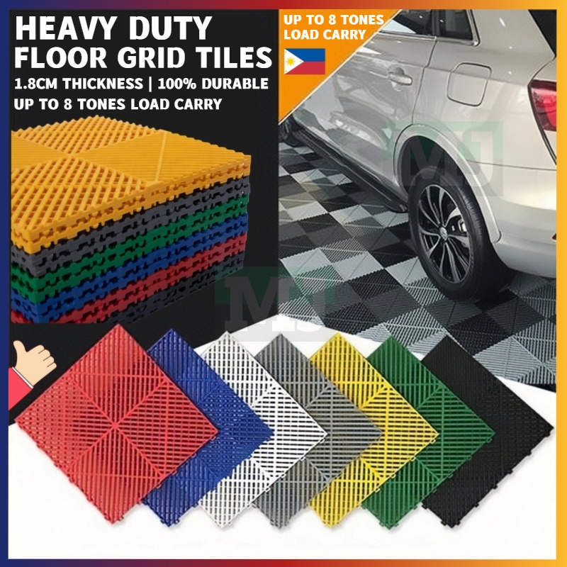 40x40CM Garage Floor Tile Event Car Wash Room Floor Mat Multi Function ...