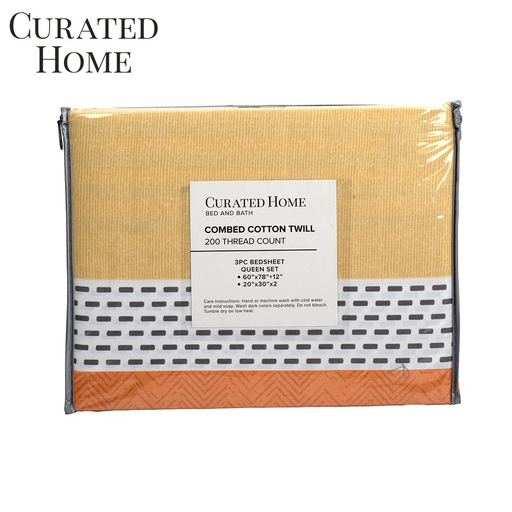 Curated Home 3PC Fitted Bedding Set (Stripes) | Shopee Philippines