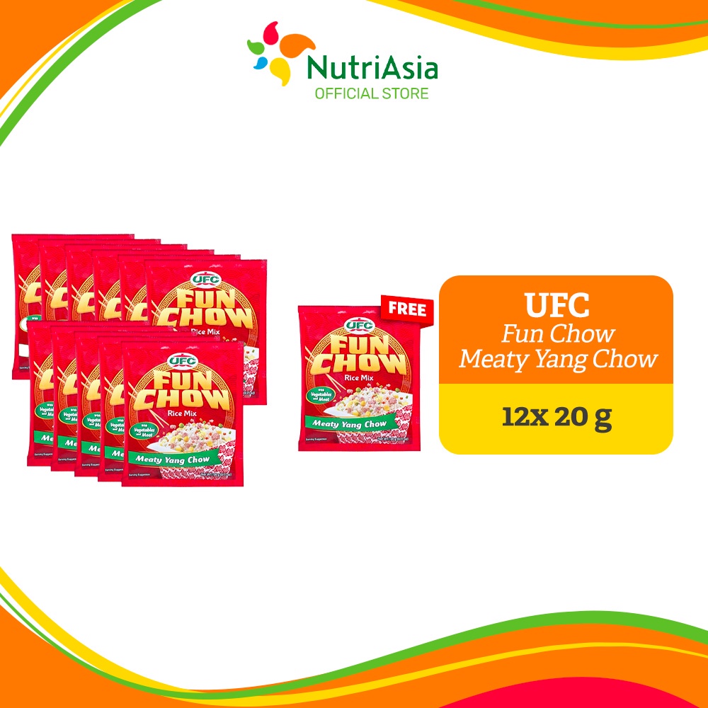 UFC Fun Chow Rice Mix Meaty Yang Chow 20g 11+1 FREE | Shopee Philippines