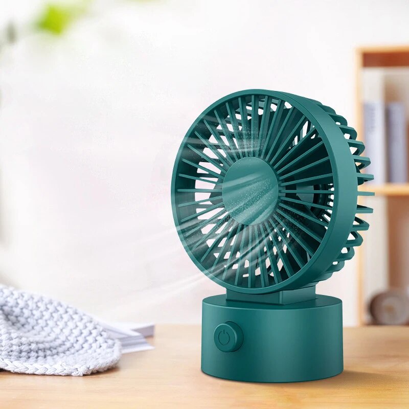 ☏Mini Portable Hand Fan Usb Rechargeable Desktop Fan For Office 1200mah ...