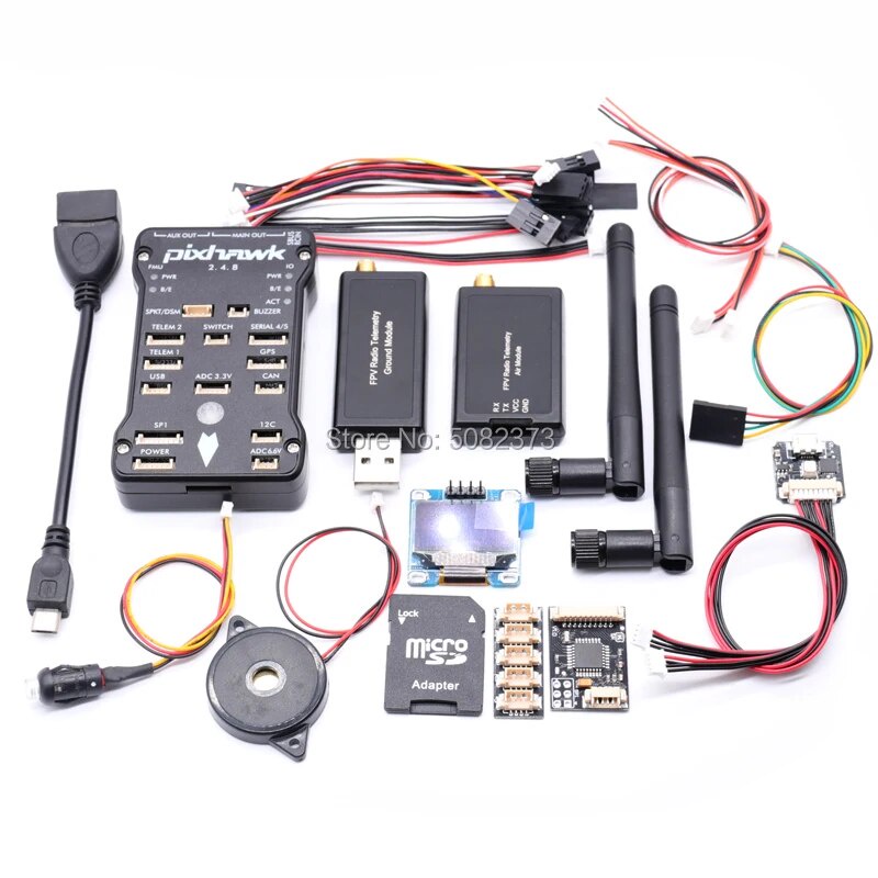 ⊹Pixhawk PX4 PIX 2.4.8 32 Bit Flight Controller w/ 4G SD PPM I2C+RGB ...