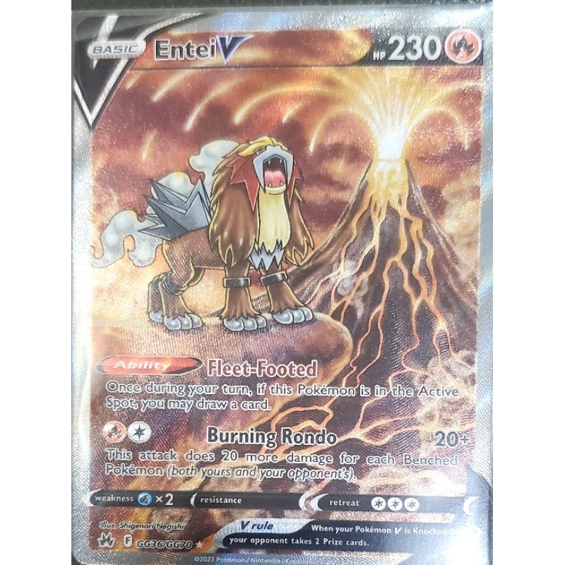 Entei V GG36/GG70 From Crown Zenith Pokemon TCG | Shopee Philippines