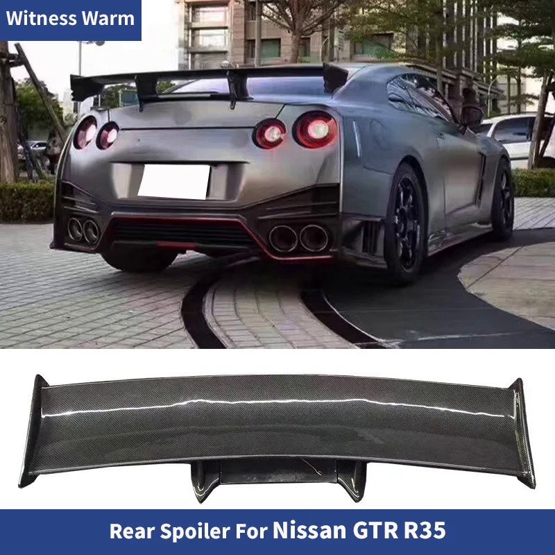 For Nissan GTR R35 GT-R Wing Rear Trunk Lip Spoiler N Style Carbon ...