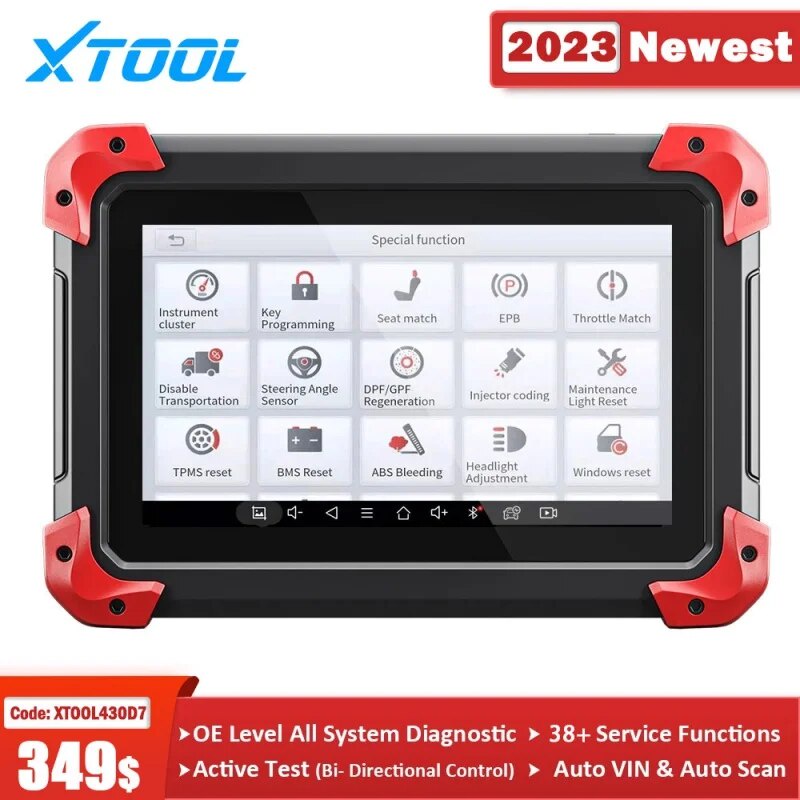 ♠XTOOL D7 OBD2 Automotive All System Diagnostic Tool Code Reader Key Programmer Auto Vin with 3 ...