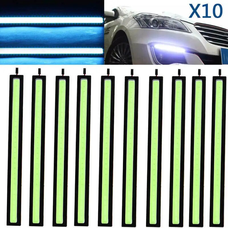 10pcs Car Ice Blue LED COB Daytime Running Lights Car Auto DRL Fog ...