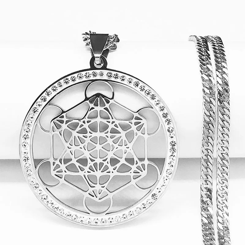 ☄Sacred Geometry Metatron Necklace Women Flower of Life Pendant ...