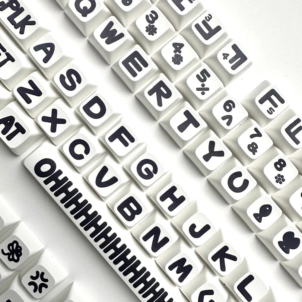 】128 Keys PBT XDA Key Caps English Animal Party High Profile Custom Key ...