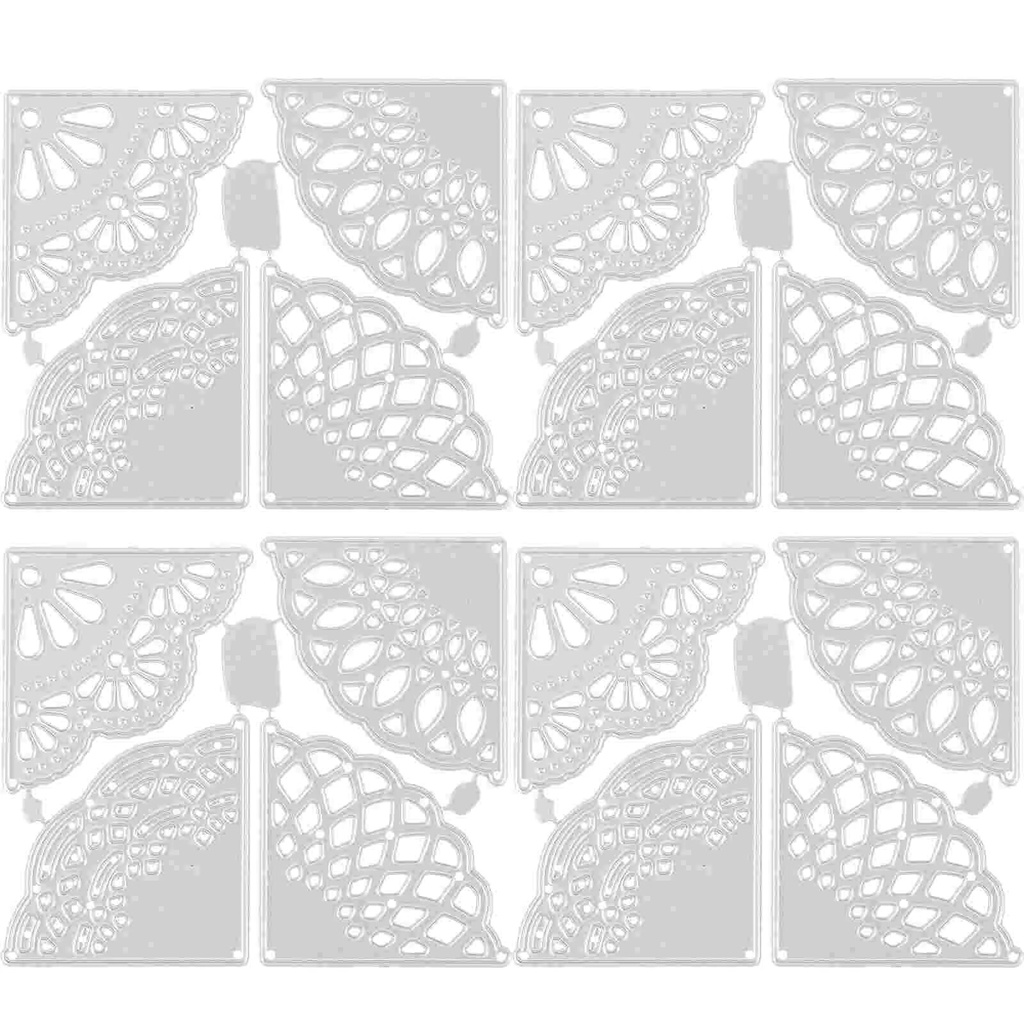 ⓛ4Pcs Lace Pattern Cutting Die Crafts DIY Template Cutting Dies Cut ...