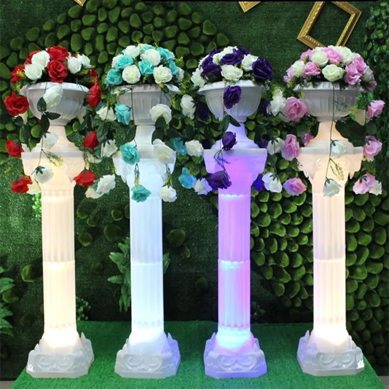 Wedding Decoration Supplies White Plastic Roman Column Road Cited LED ...