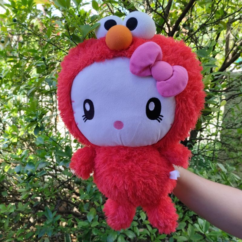 SANRIO Hello Kitty X Sesame Street ELMO Stuffed Toy | Shopee Philippines