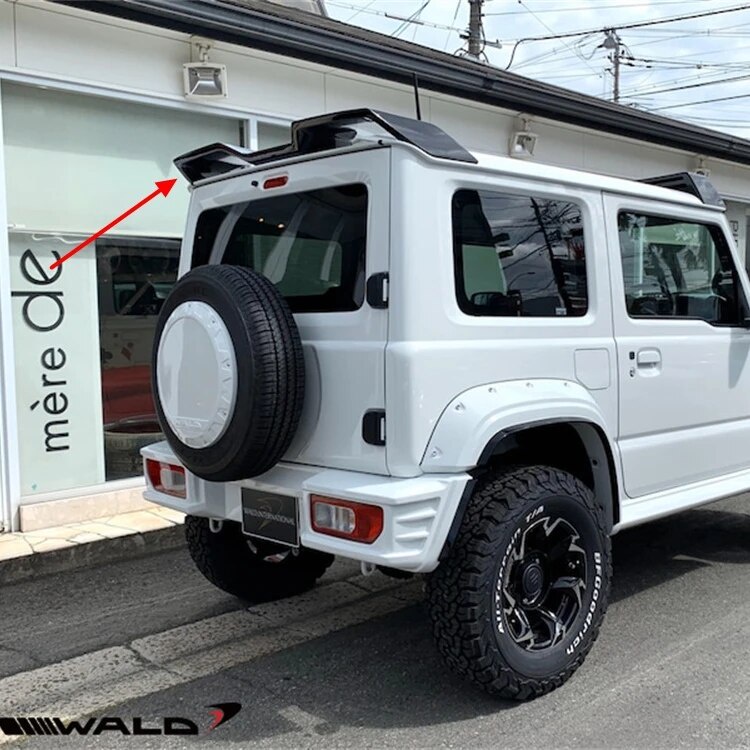 High Quality ABS Bright black REAR WING TRUNK LIP TAIL SPOILER FOR Suzuki Jimny JB64 JB74 2019Z ...