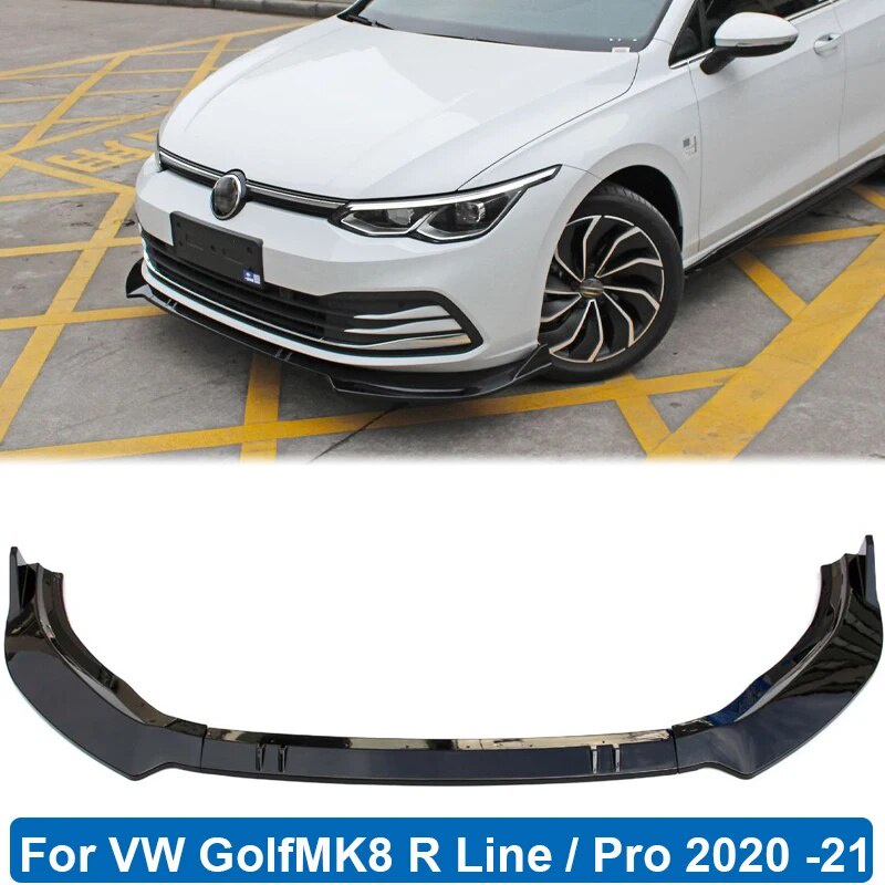 ☑Front Bumper Lip Spoiler For VW Golf 8 MK8 R Line / Pro 2020 2021 Side ...