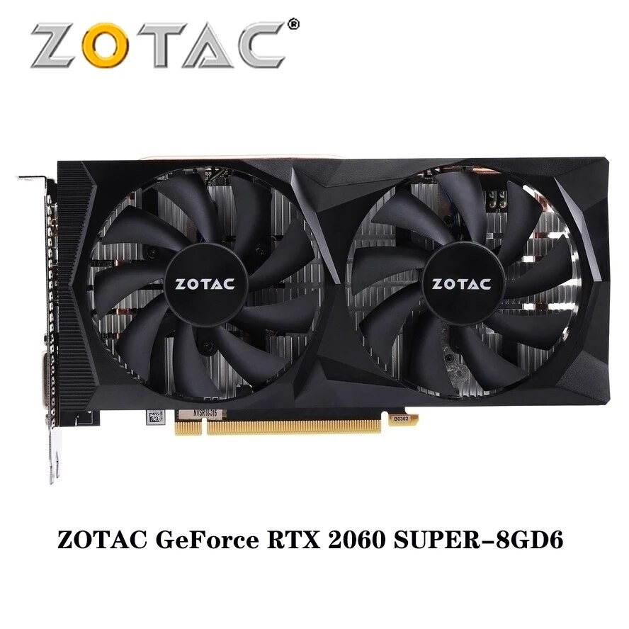 Used ZOTAC RTX 2060 SUPER 8GD6 Graphic Cards GPU Map For NVIDIA RTX 20 ...