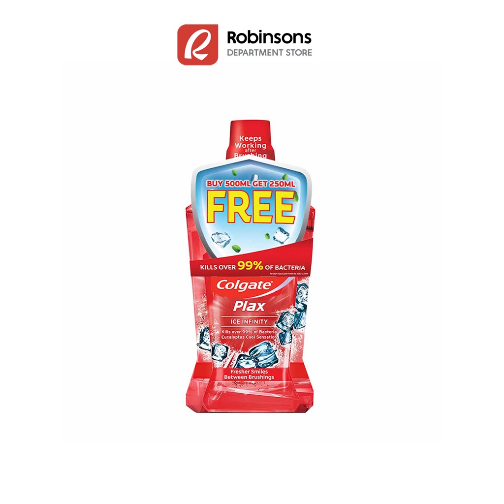 Colgate Plax Ice Infinity 500ml + FREE Plax Ice Infinity 250ml | Shopee ...