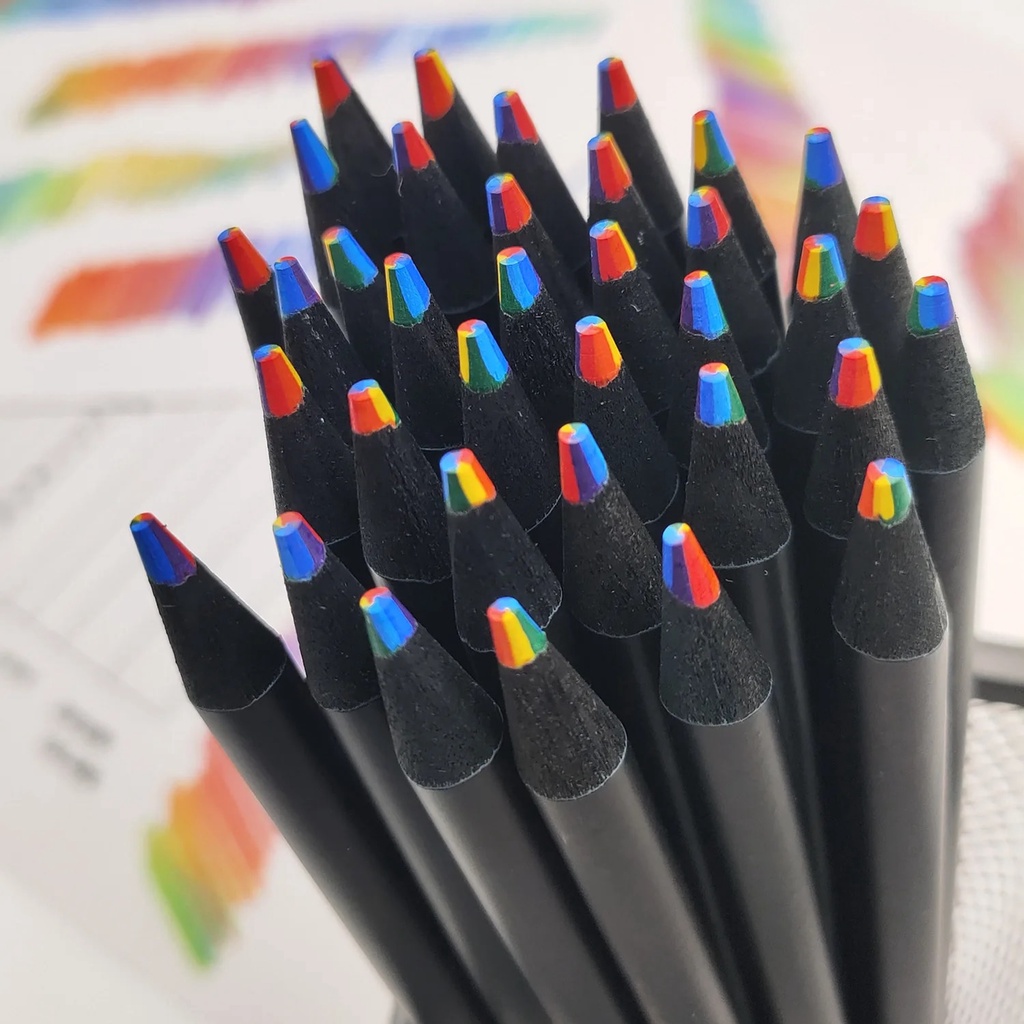 10/18/30 Pcs Rainbow Pencils Kawaii Graffiti Drawing Pencil For ...