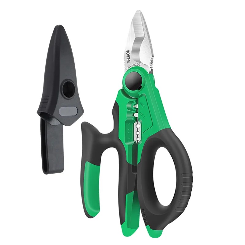 LAOA Wire Cutter 6"/7" Electrician Scissors Crimpper Stainless Wire ...