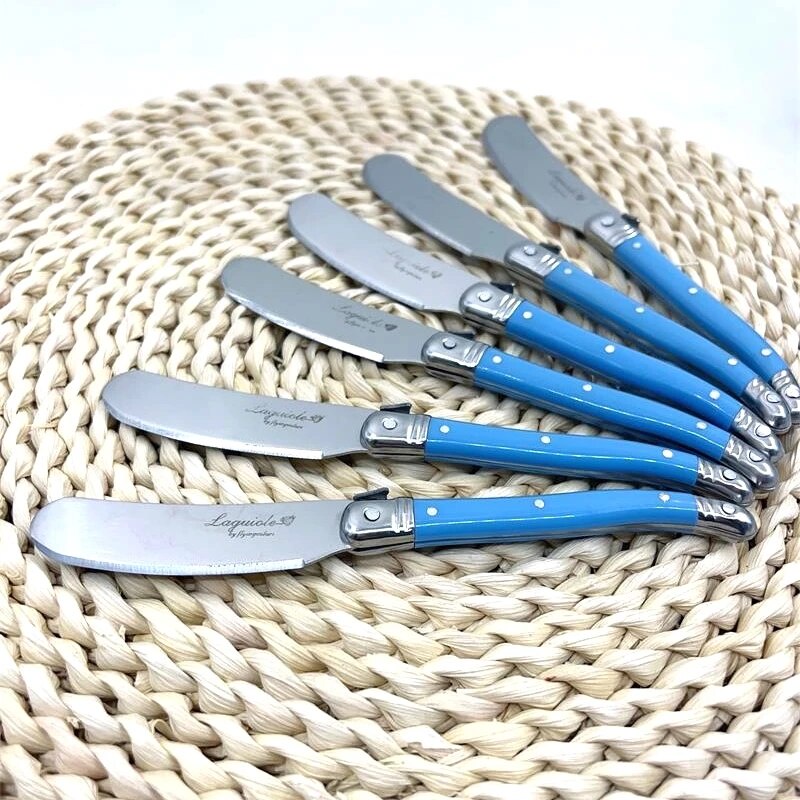 Laguiole Stainless Steel Butter Knife Cheese Jam Spreader Spatula Blue ...