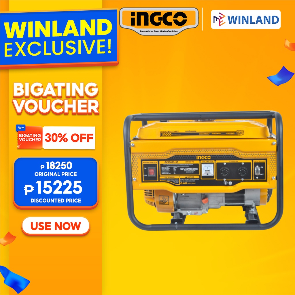 Ingco by Winland 2500W/2.5kva Gasoline Generator GE25005-5P ING-PT ...