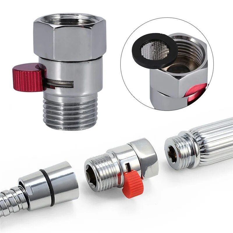 Bathroom Shower Brass Junction Water Flow Control Valve Straight ...