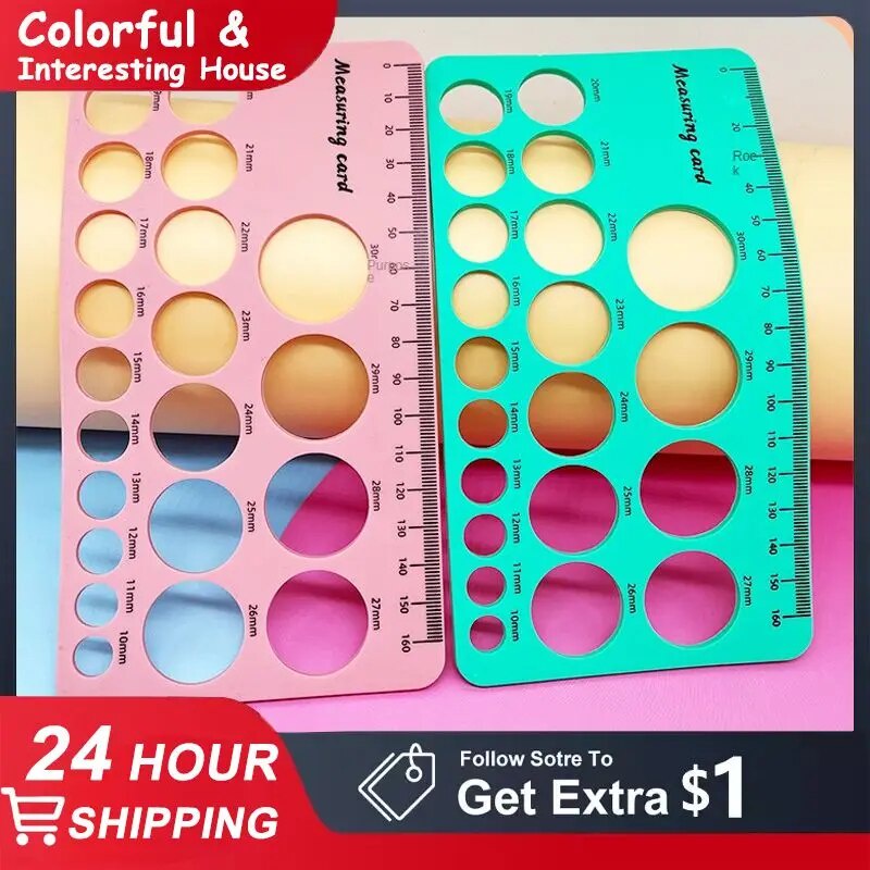 Nipple Measuring Ruler Measuring Card Sizing Tool Silicone Odorless ...
