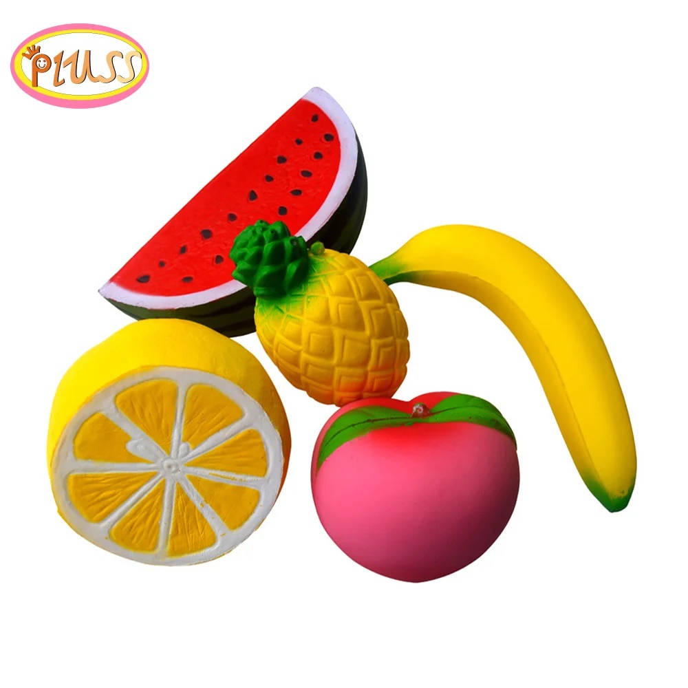 499 Squishy Pack Fruit Set Squishies Peach Banana Strawberry Pineapple Mango Watermelon Apple