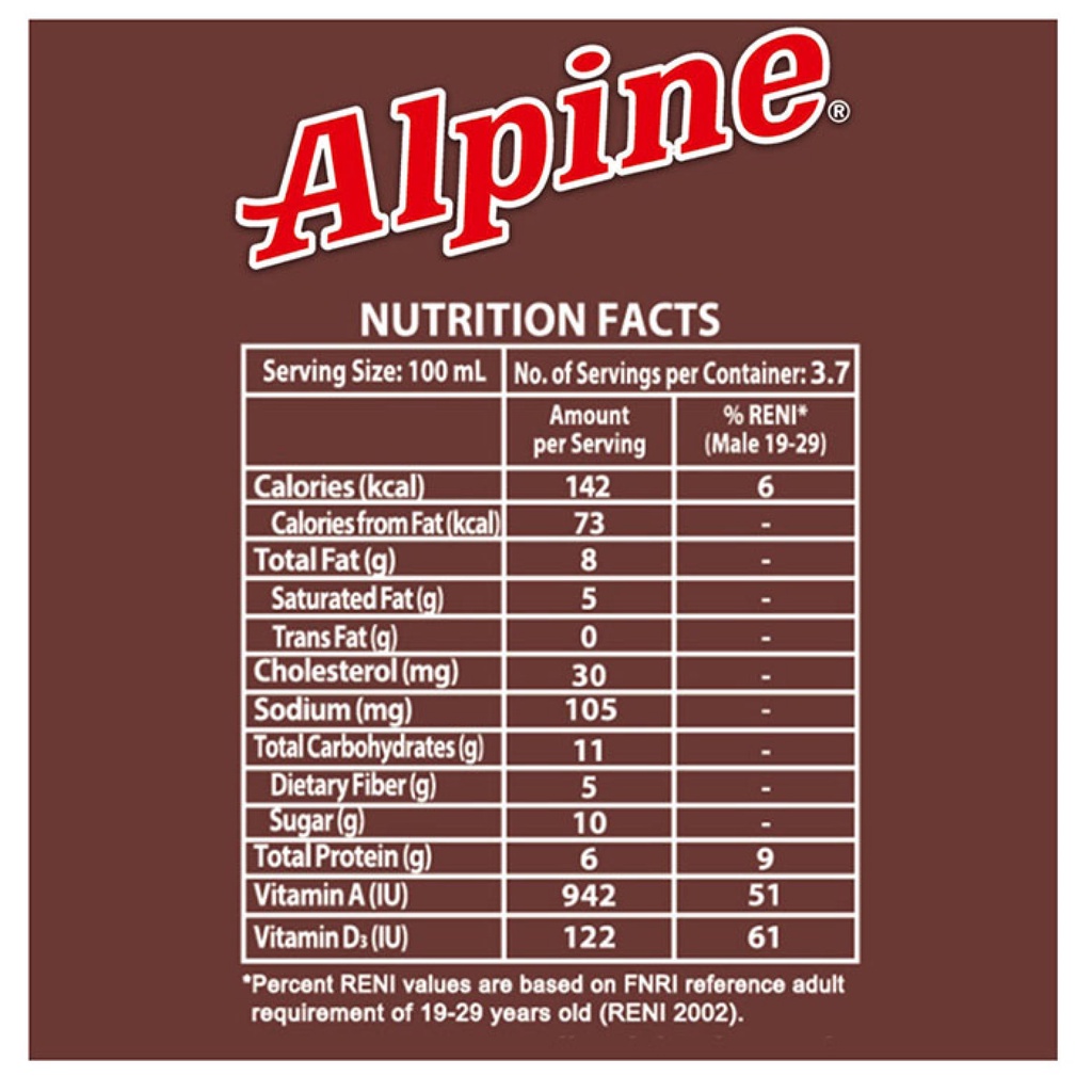 Alpine Full Cream Evaporated Milk 360ml | Shopee Philippines