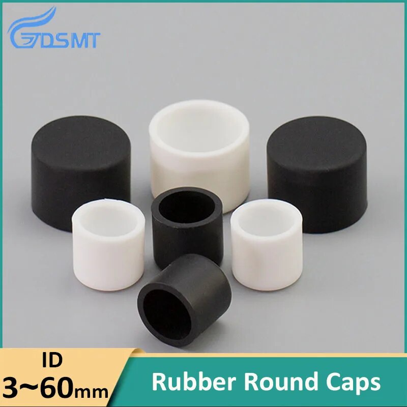 3-60.5mm Round Caps Protection Gasket Silicone Rubber Dust Seal End ...