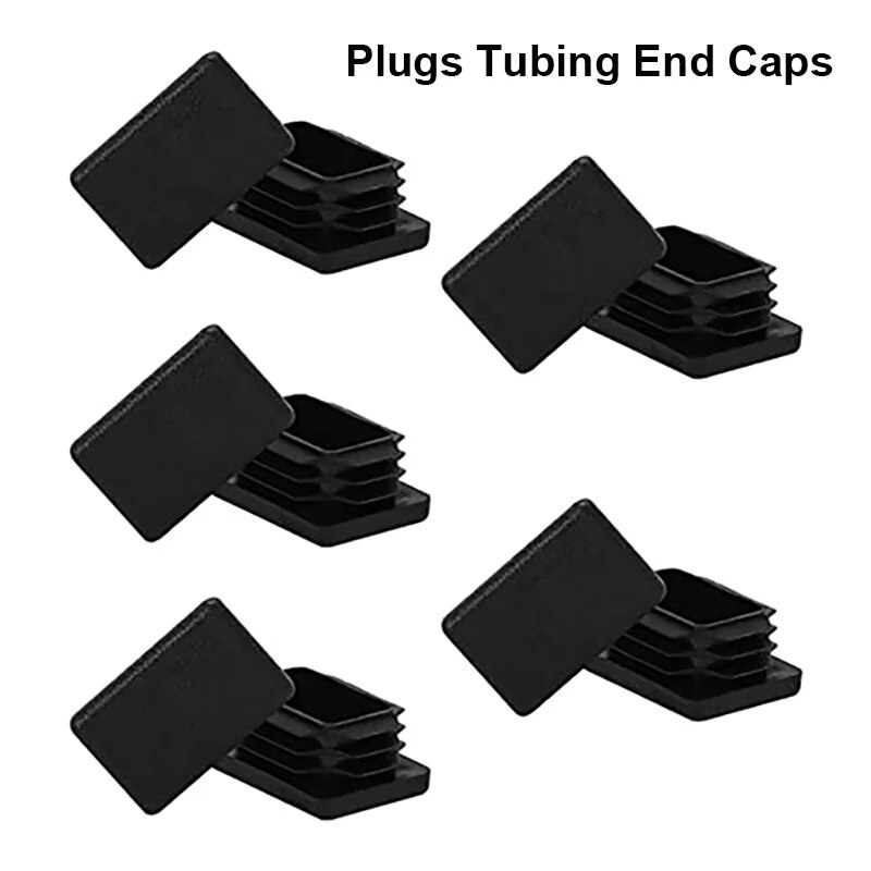 12Pcs Tubing Plug Tube End Caps Rectangle Tubing Insert Chair Glide ...
