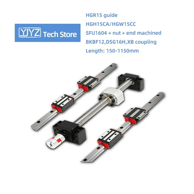 SFU1604 Ball Screw HGR Linear Guide Rail Kit Complete Length 150mm ...