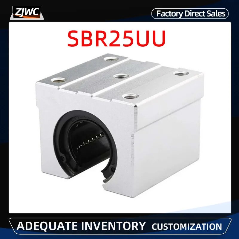 4pcs SBR25UU aluminum block 25mm High quality Linear motion ball ...