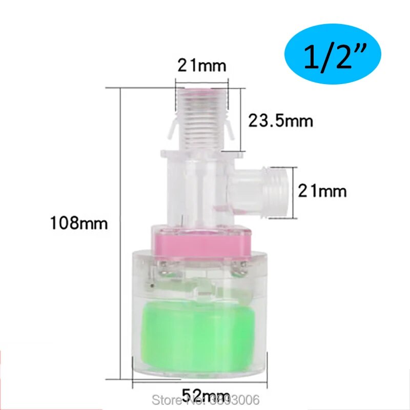 Transparent 1/2",3/4" Top Inlet Built-in/Inside Automatic Float Valve ...