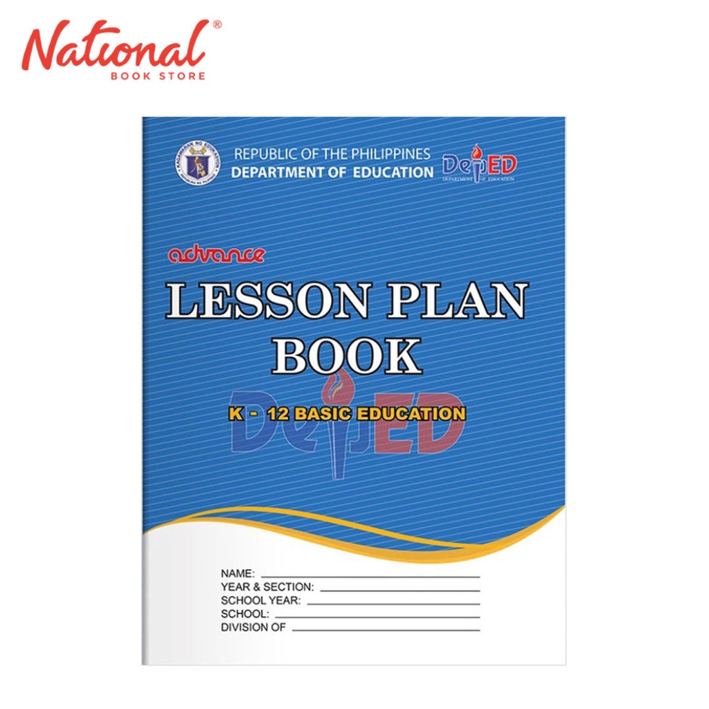 Advance Lesson Plan - Teacher's Supplies National Book Store | Shopee ...