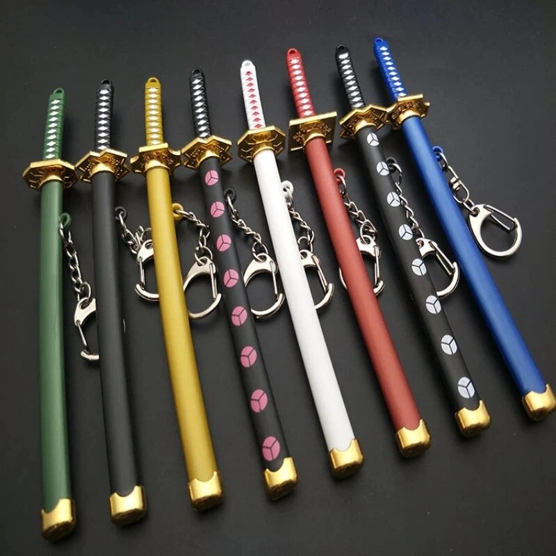 Roronoa Zoro Katana Swords Anime Keychain Pendant 15cm Metal Anime ...