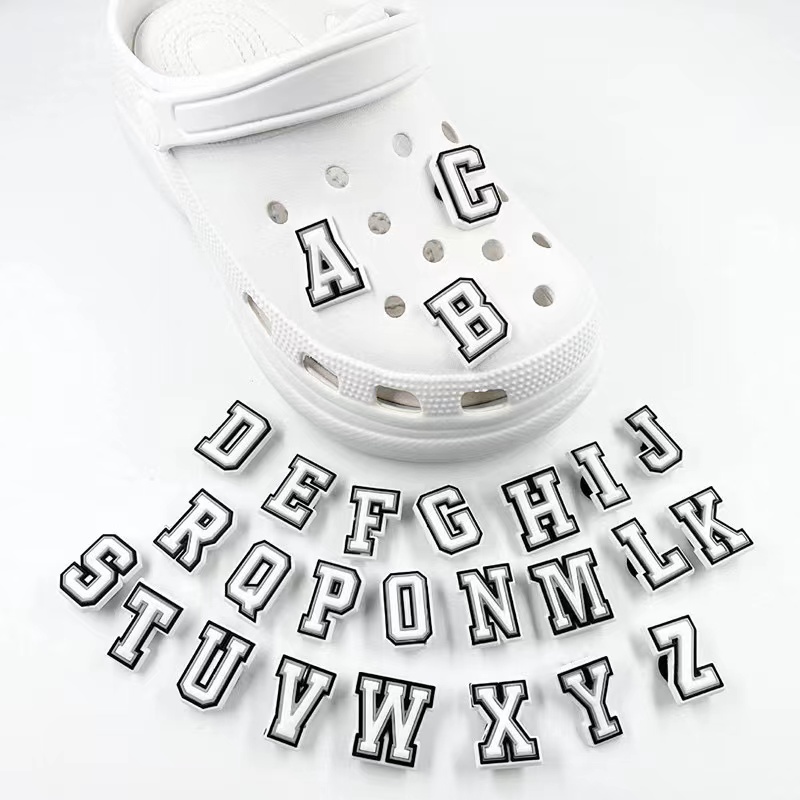 Jibbitz Shoe Charms Letters Number Shoe Accessories Letter Style A-Z ...