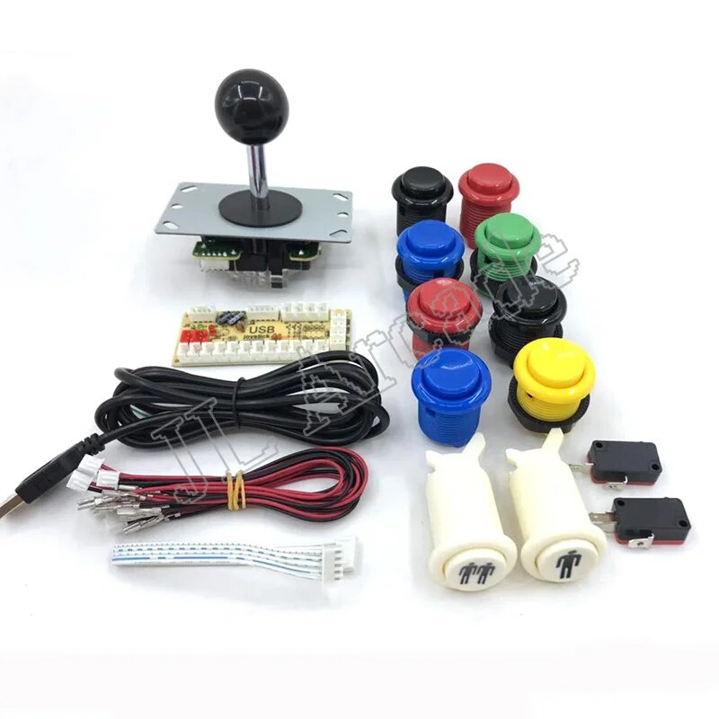 17C Arcade DIY KIT 5 pin SANWA Joystick HAPP Type COIN 1 Player Push ...