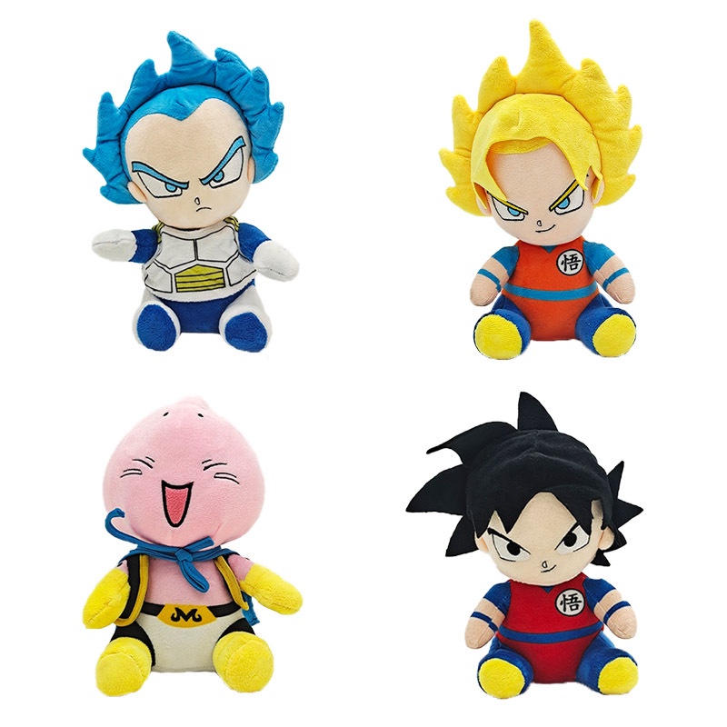 Dragon Ball Super Plush Dolls Gift For Kids Majin Buu Super Saiyan Son ...
