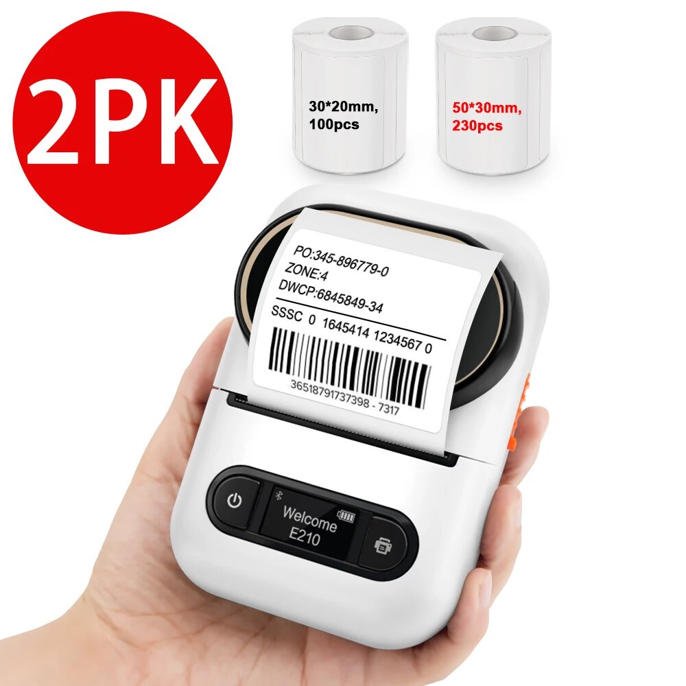 Thermal Sticker Printer E210 Mini Portable Wireless Bluetooth Label ...