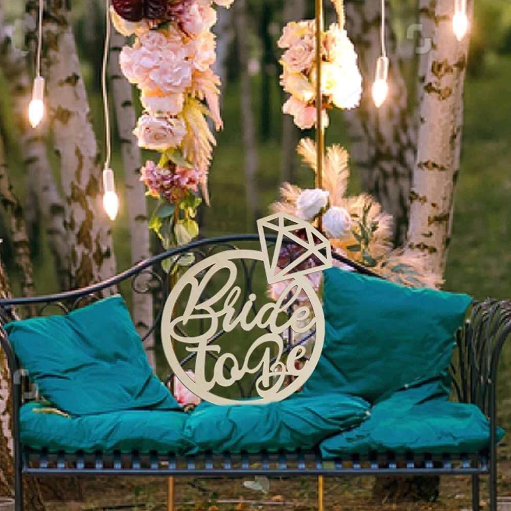 722 Large Bride to Be Diamond Wood Sign Wedding Party Photo Booth Props ...