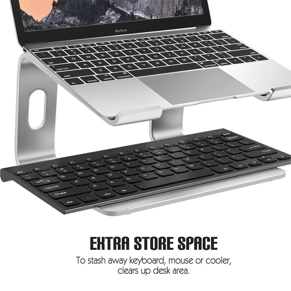 Laptop Stand Aluminum Computer Riser Detachable Metal Laptops Elevator ...