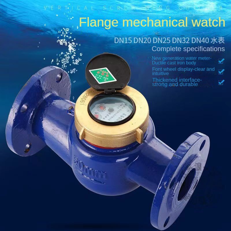 DN50 Water Meter Heavy Duty Cast Iron body 50mm 2" diameter Dry dial ...