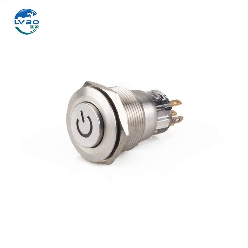 LVBO Metal switch button self resetting small circular car access ...