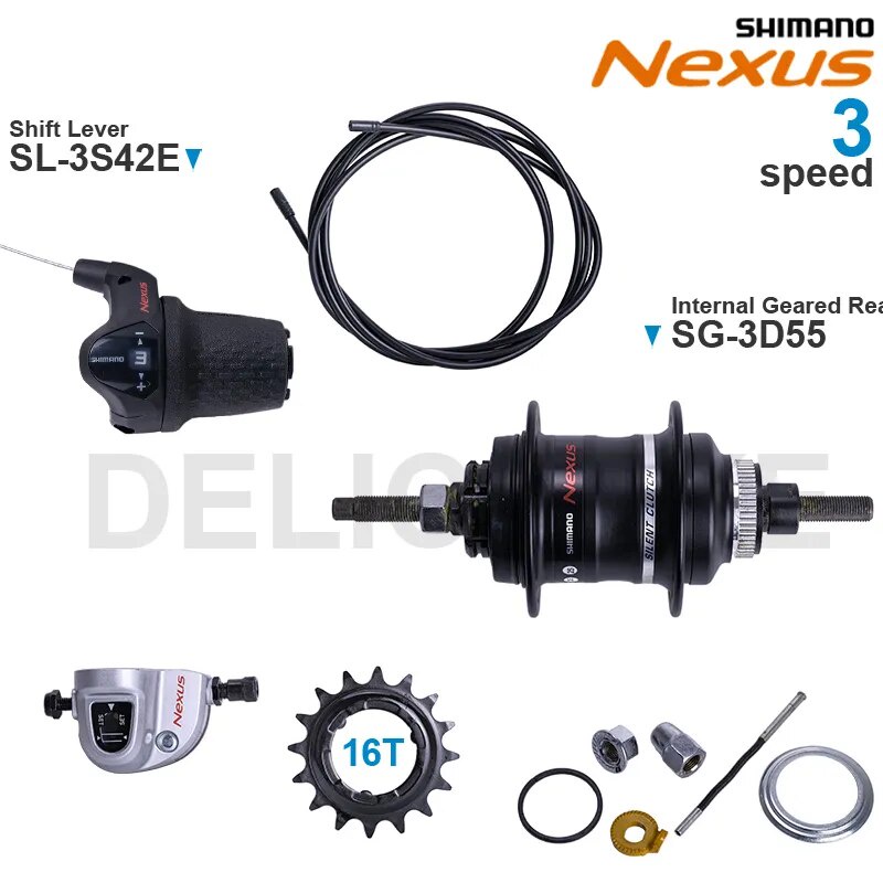 SHIMANO NEXUS Internal Geared Hub SG-3D55 Shift Lever SL-3S42E SM-BC06 ...