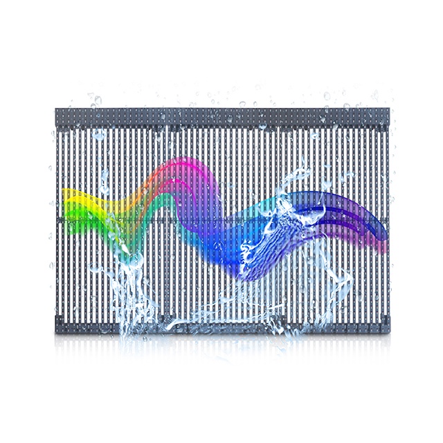 P25-25mm LED Curtain Display outdoor Glass Video Wall Panel Clear ...