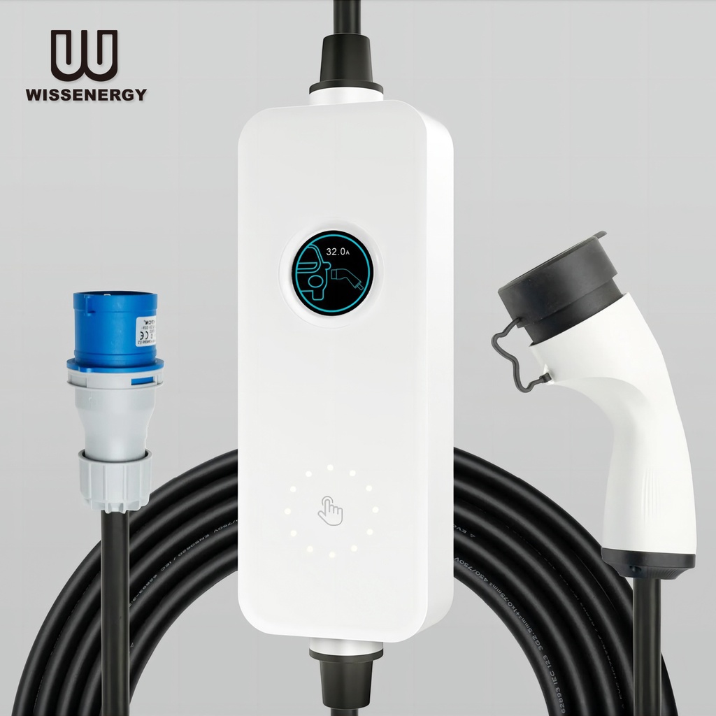 IEC 62196-2 Type2 EVSE Portable EV Charger 32A 7.2KW Electric Car ...