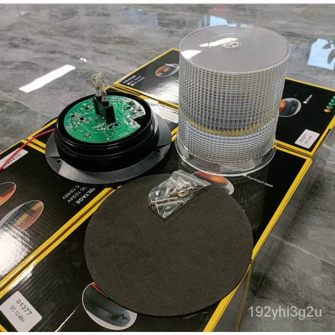 12-48 Volt Amber Tower Heavy Truck Beacon Light LED Flashing Warning ...