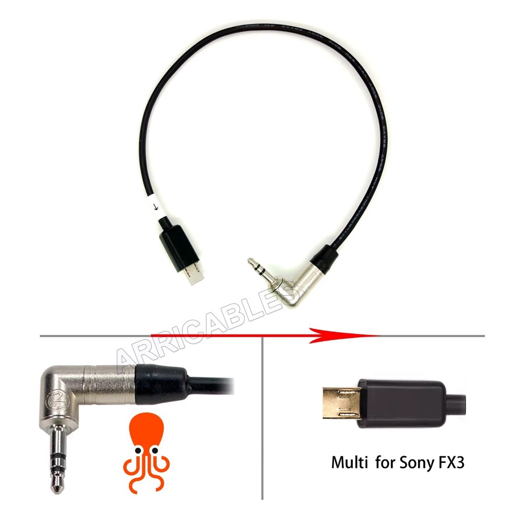 Tentacle Sync E Track E Units 3 5mm Trs To Multi Interface Timecode Cable For Sony Fx3 Fx30