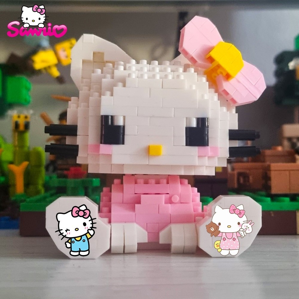 Kawaii Hello Kitty Stuff Accessories Sanrio Building Block Cute Room ...