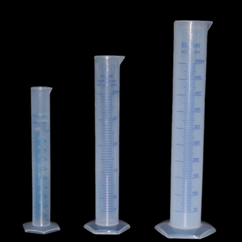 Translucent Plastic Measuring Cylinder Graduated Cylinders For Lab ...