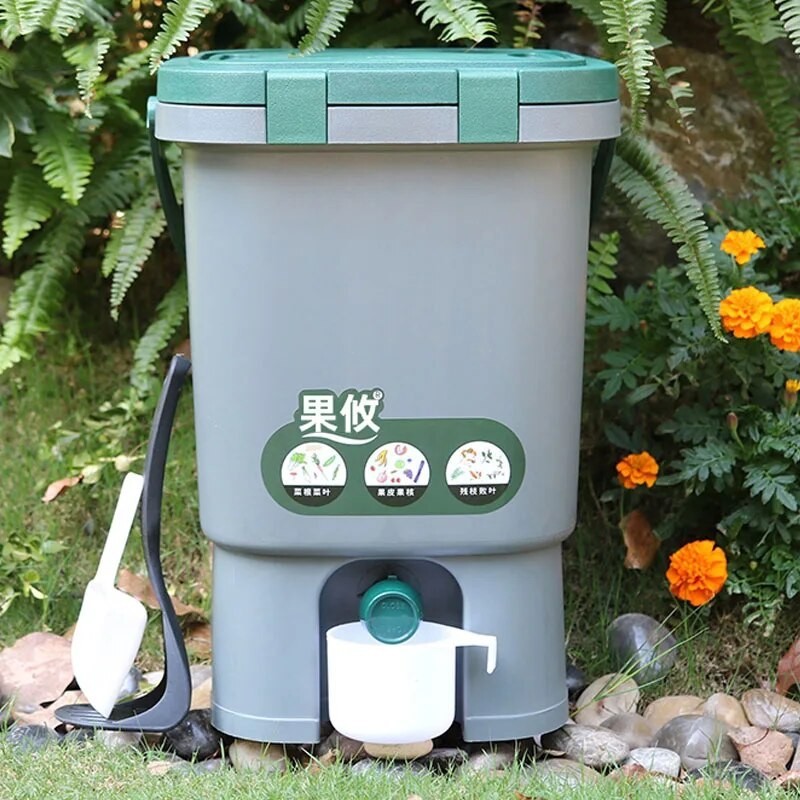 15L Compost Bin Garden Courtyard Compost Box Leaves Organic Fertilizer ...