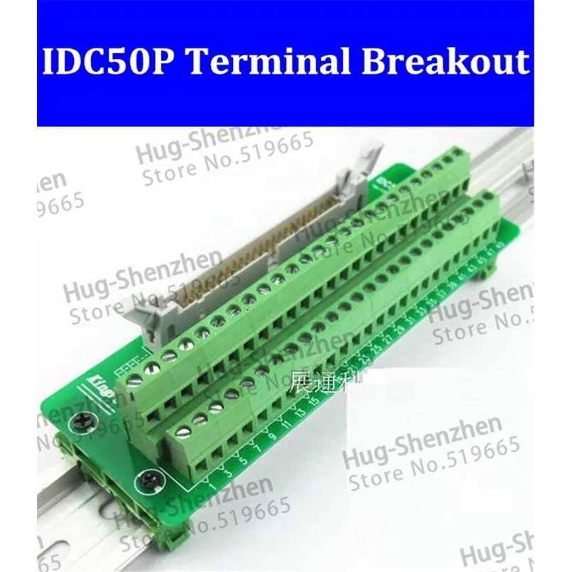 09P IDC50P IDC 50 Pin Male Connector to 50P Terminal Block Breakout ...